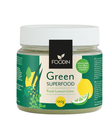 Green Superfood Fresh Lemon-Lime, Green powder 120g – Ruohonjuuri